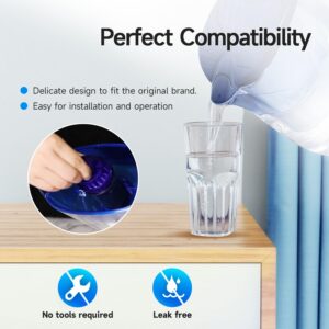 PUREPLUS CRF950Z Pitcher Water Filter Replacement for Pur PPF900Z, PPF951K, PPT700W, CR-1100C, DS-1800Z, CR-6000C, PPT711W, PPT711, PPT710W, PPT111W, PPT111R and All PUR Pitchers and Dispensers, 4PACK