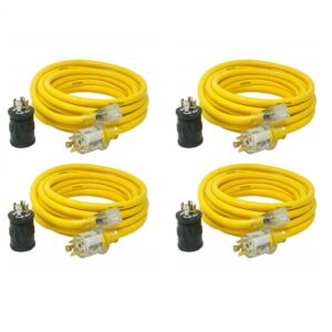 yellow jacket 25 ft. 10/3 15a generator cord with bonus adapter (pack of 4)