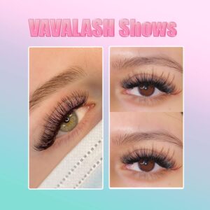 Eyelash Extensions 3D 4D 5D 6D 8D 9D 10D Thickness 0.07/0.1 C/D Curl Eyelashes Middle Stem & Long Stem Heat Bonded Premade Fans Russian Volume Lash Extensions Supplies (Middle Stem 10D-0.07-D-8-15mm)