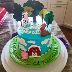 JeVenis Farm Animal Cake Decoration Farm Animal Birthday Cake Topper Cow Cake Decoration for Farm Animal Baby Shower Birthday Party Decorations