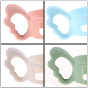 Silicone Wide-Neck Baby Bottle Handle, Outer Diameter Over 6cm for Bottle (Pack of 4)