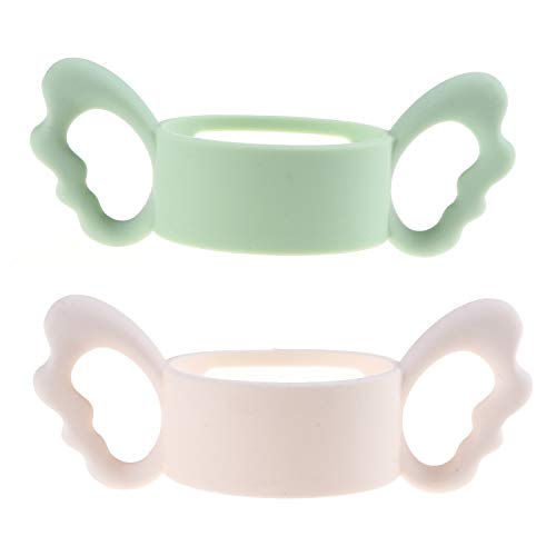 Silicone Wide-Neck Baby Bottle Handle, Outer Diameter Over 6cm for Bottle (Pack of 2)