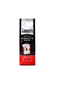 bialetti caffe italian roasted - 8.8 oz espresso ground coffee - classico perfect for moka - intensity 7