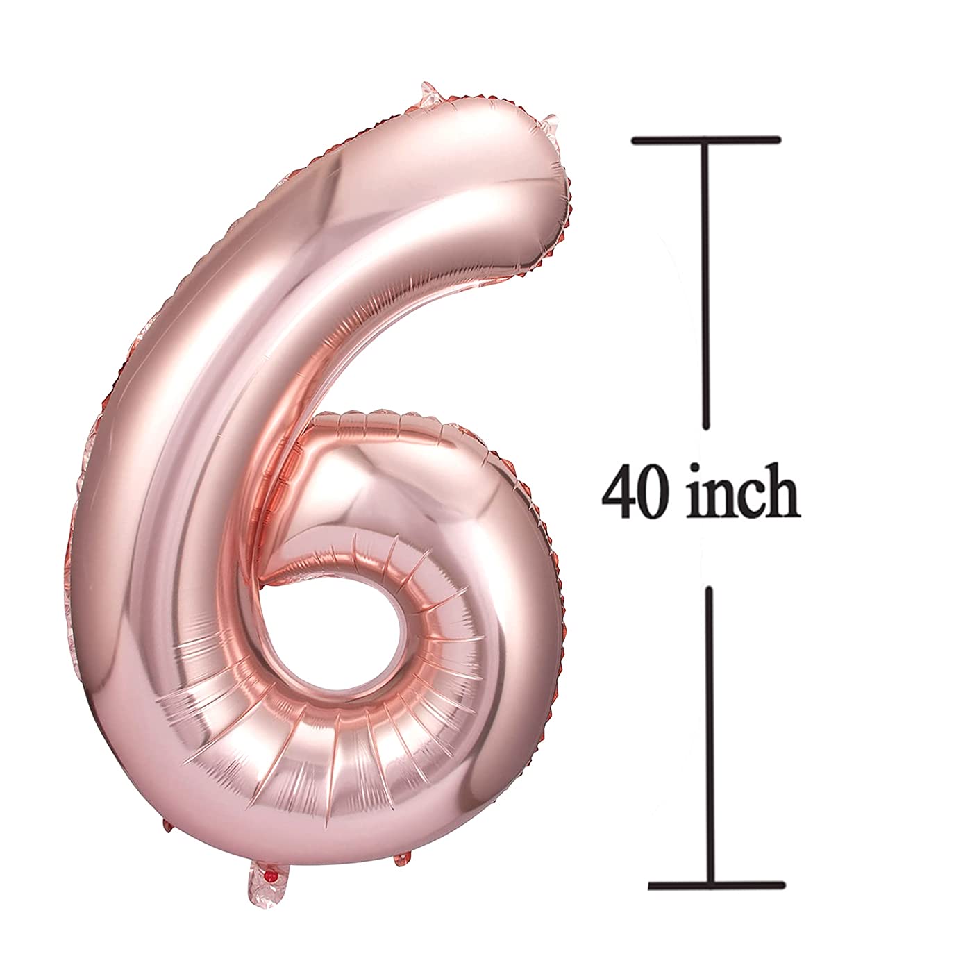 60 Number Balloons Rose Gold Big Giant Jumbo Number 60 Foil Mylar Balloons for 60th Birthday Party Supplies 60 Anniversary Events Decorations