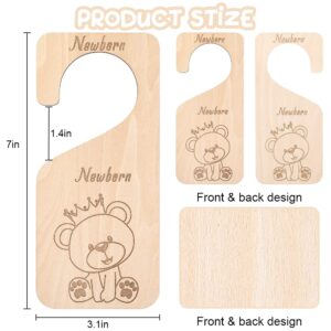 Gigicloud 7pcs Baby Closet Dividers for Clothes Organizer, Wooden Baby Closet Size Divider Organizer Set Clothing Dividers 0-24 Months Baby Clothes Size Hanger Organizer for Newborn Baby Clothes