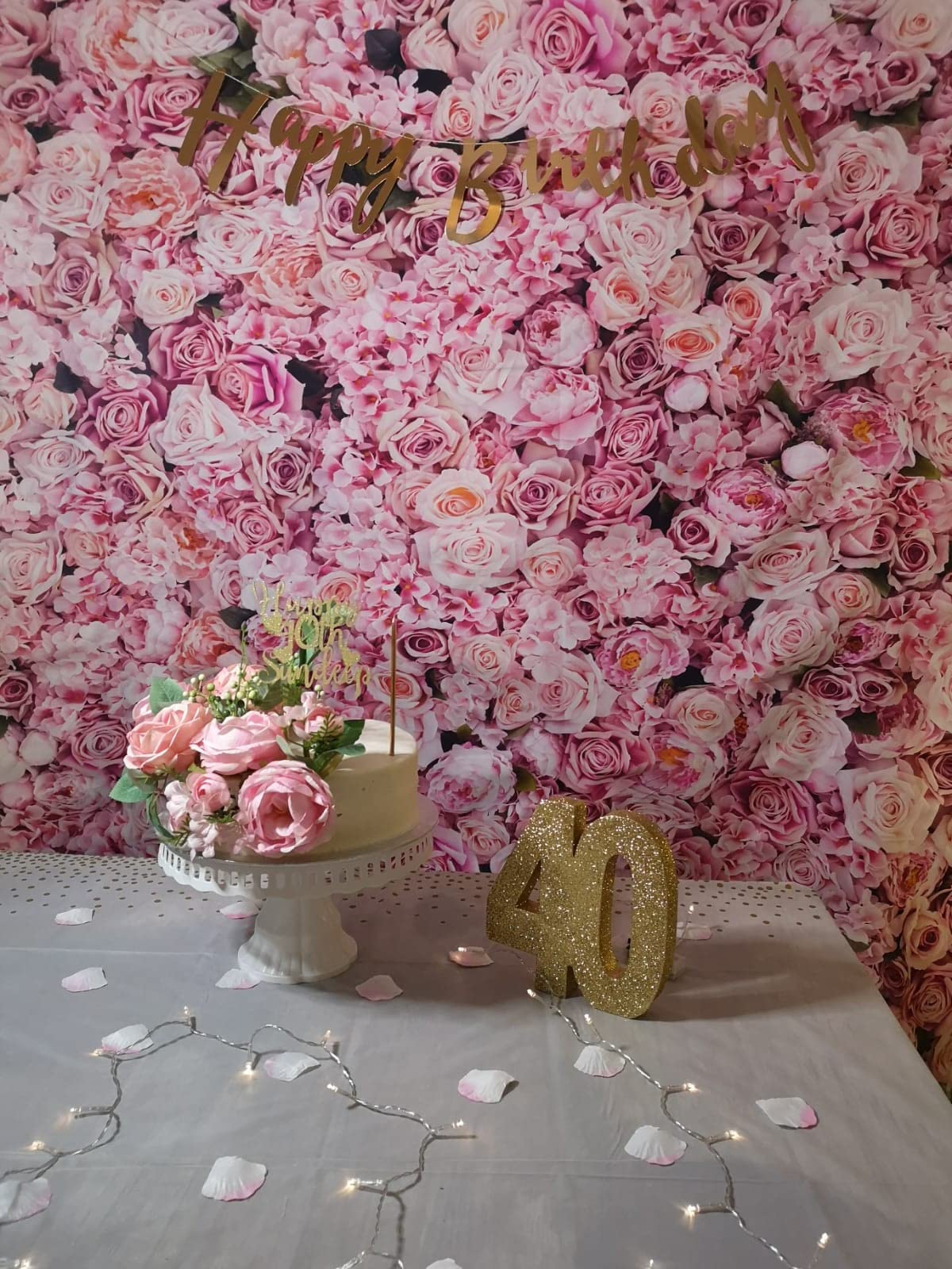 BINQOO 7x5ft Pink Rose Wall Background Mother Day Pink Flowers Backdrops Spring Tea Party Flowers Backdrop Girls Birthday Pink Princess Weeding Bridal Shower Pink Floral Anniversary Ceremony Decor