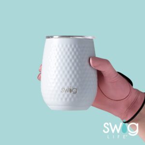 Swig Life Golf AM+PM Gift Set, Includes (1) 18oz Travel Mug + (1) 14oz Stemless Wine Tumbler