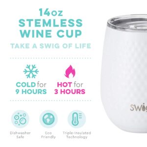 Swig Life Golf AM+PM Gift Set, Includes (1) 18oz Travel Mug + (1) 14oz Stemless Wine Tumbler