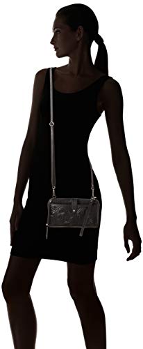 The Sak Iris Crossbody, Black Leaf Embossed