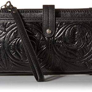 The Sak Iris Crossbody, Black Leaf Embossed