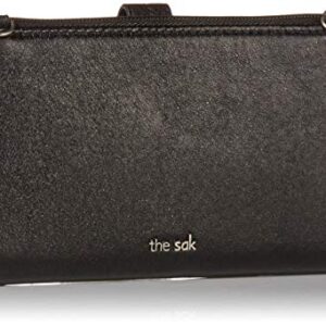 The Sak Iris Crossbody, Black Leaf Embossed