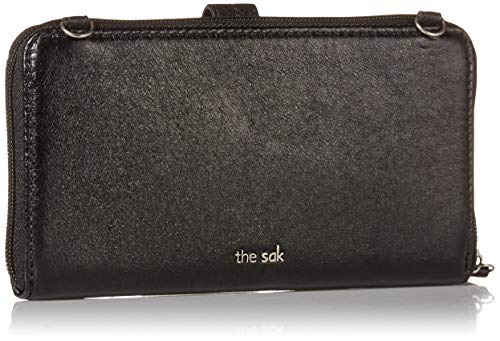 The Sak Iris Crossbody, Black Leaf Embossed