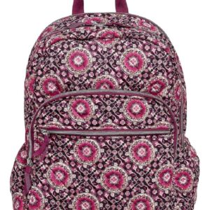 Vera Bradley Iconic Campus Backpack in Raspberry Medallion Performance Twill