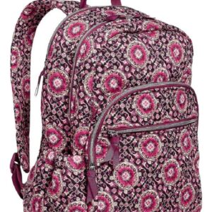 Vera Bradley Iconic Campus Backpack in Raspberry Medallion Performance Twill