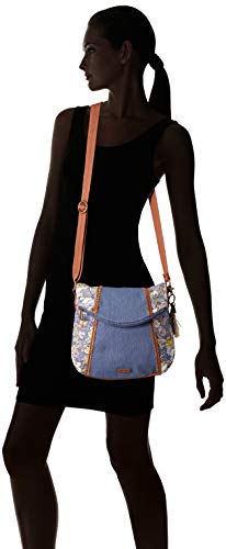 Sakroots Foldover Crossbody Bag in Cotton Canvas, Shadow Flower Power