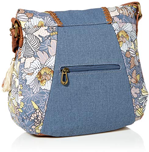 Sakroots Foldover Crossbody Bag in Cotton Canvas, Shadow Flower Power