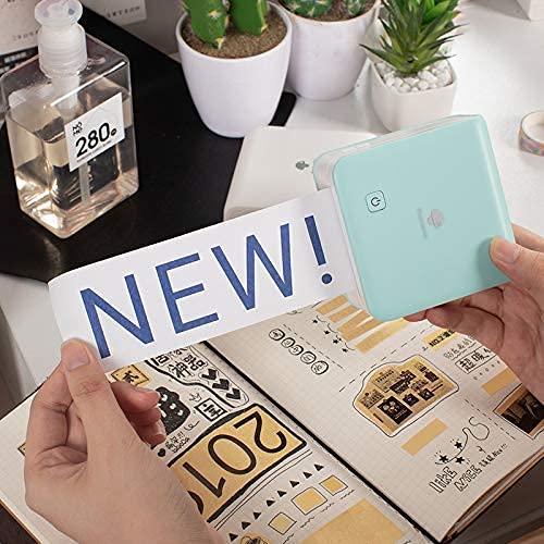 Phomemo M02 Pro Mini Printer- Bluetooth Thermal Photo Printer with 3 Rolls Colorful Sticker Paper, Compatible with iOS + Android for Plan Journal, Study Notes, Art Creation, Work, Gift