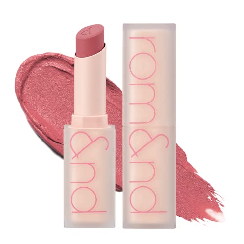 rom&nd Zero Matte Lipstick 3g, 10 PINK SAND, Intense Color, Highly Pigmented, Last All Day, Weightless, Smooth Velvet Texture, Matte Finish, Without Drying or Flaking, Ultra-Adhesive Formula