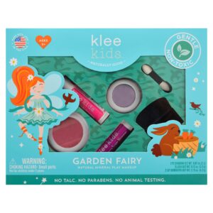 luna star naturals klee kids 4 pc makeup up kits with compacts (garden fairy)