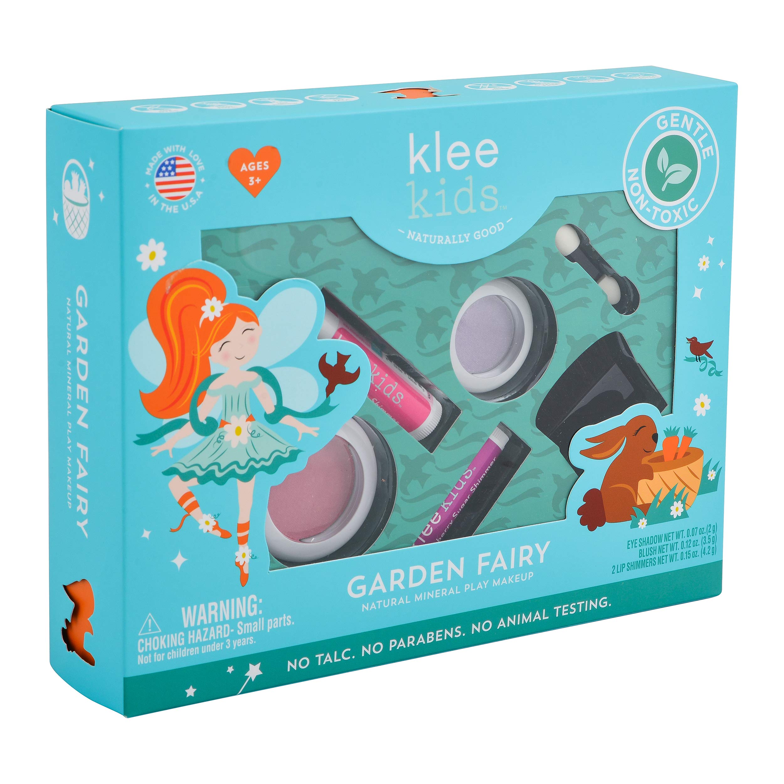 Luna Star Naturals Klee Kids 4 PC Makeup Up Kits with Compacts (Garden Fairy)