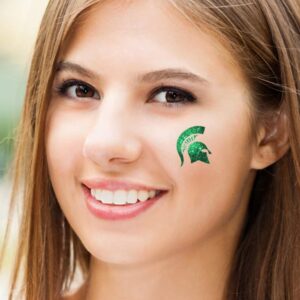 Michigan State Spartans Glitter Tattoo 2-pack