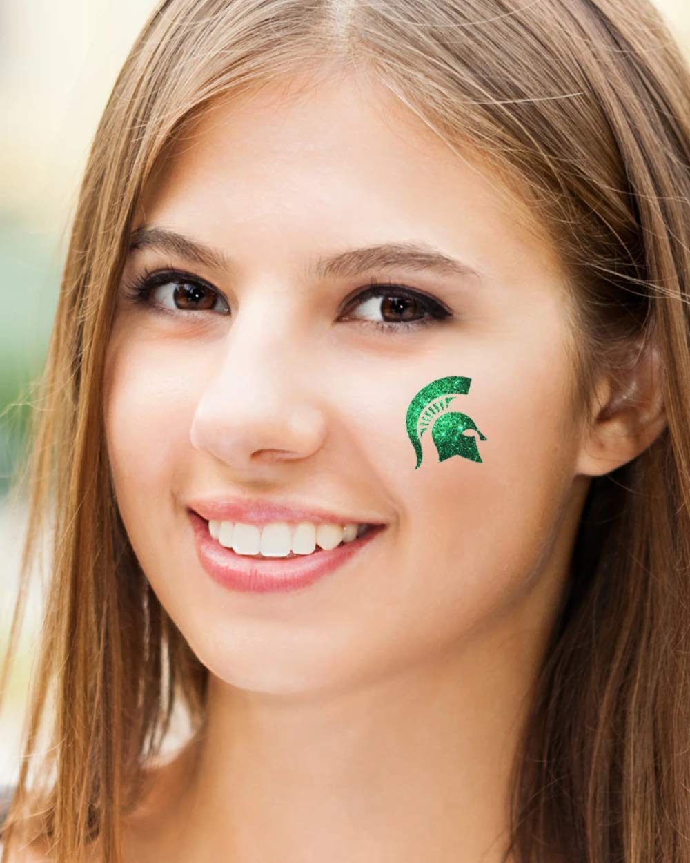 Michigan State Spartans Glitter Tattoo 2-pack