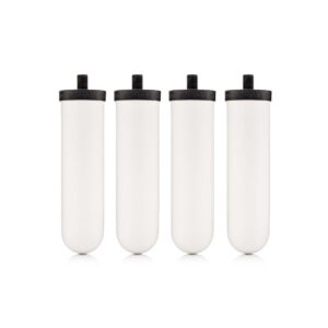 british berkefeld doulton 8674 ultra sterasyl ceramic filter candle for countertop gravity water filter system short mount 7" - 4 pack