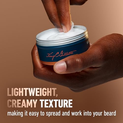 King C. Gillette Soft Beard Balm, Deep Conditioning with Cocoa Butter, Argan Oil and Shea Butter