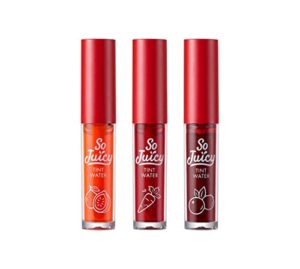 tonymoly so juicy lip tint water trio, (pack of 3)