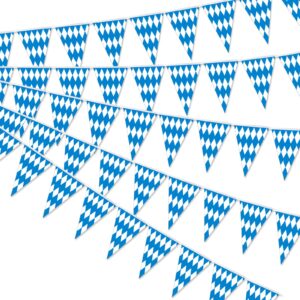 zyp 236 feet oktoberfest bavarian check flag, large oktoberfest bavarian pennant banner for german oktoberfest themed party favors decoration