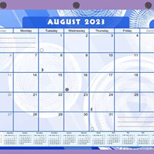 2023-2024 Academic Year 12 Months Student Calendar/Planner in Protective Sleeve for 3-Ring Binder, Desk or Wall -v013