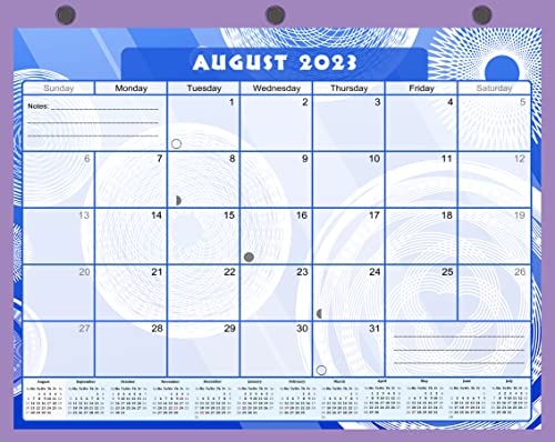 2023-2024 Academic Year 12 Months Student Calendar/Planner in Protective Sleeve for 3-Ring Binder, Desk or Wall -v013