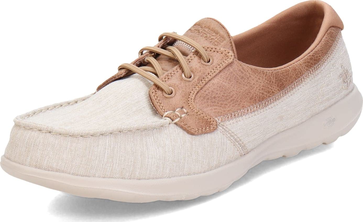 Skechers womens Boat Shoe, Natural, 8.5 US