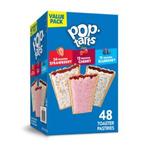 pop-tarts, breakfast toaster pastries, variety pack, 48 ct, 81.2 oz