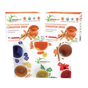 pure ceylon cinnamon brew – 100% organic pure ceylon cinnamon tea bags (40 sachets – pack of 2 – 20 counts per pack | caffeine-free)