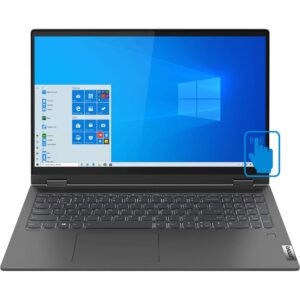 lenovo ideapad flex 5 15iil05 81x3000vus (intel i7-1065g7 4-core, 16gb ram, 512gb ssd, intel iris plus, 15.6" touch full hd (1920x1080), fingerprint, win 10 home) graphite grey convertible laptop