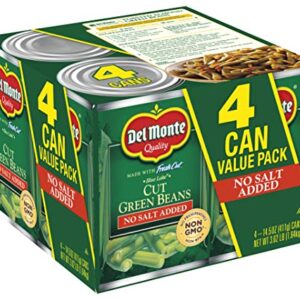 Del Monte Cut Blue Lake Green Beans With No Added Salt 4-14.5 Oz. Can, 14.5 Oz