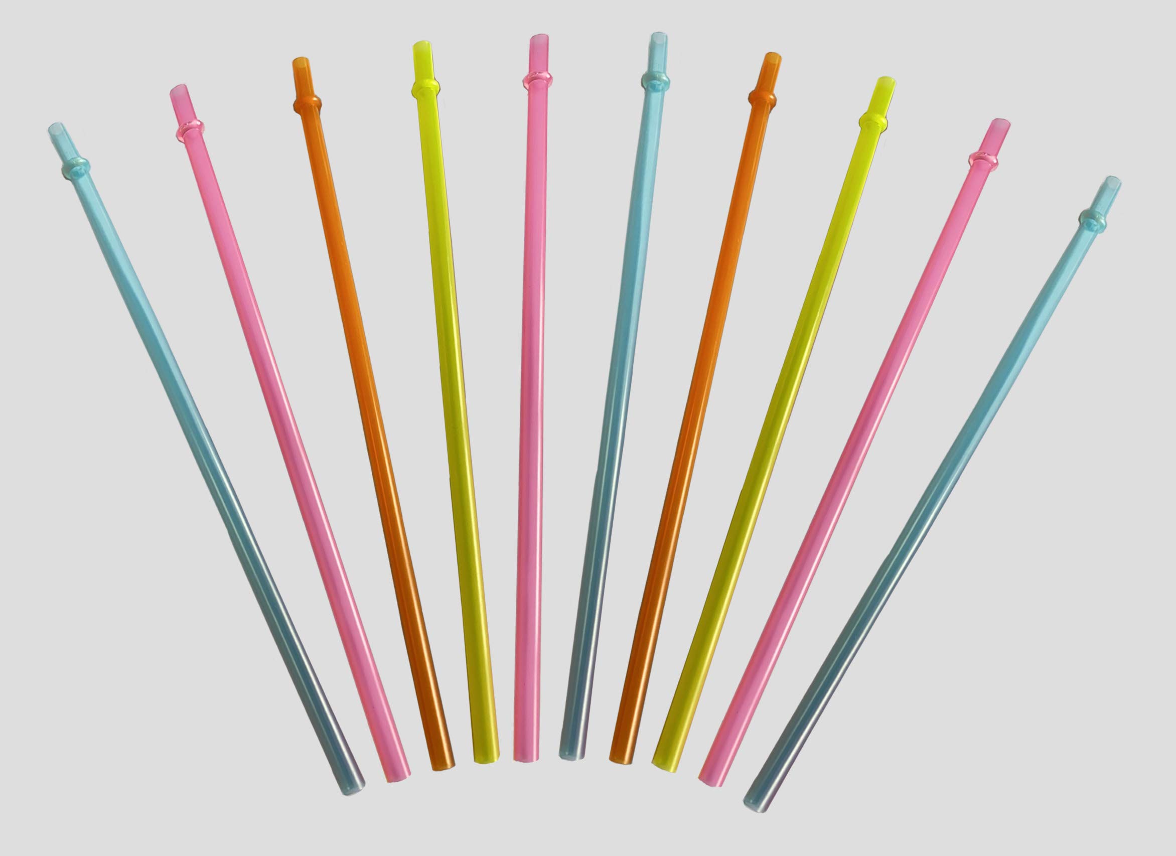 Snackeez Travel Cup Replacement Straws, 10 Pack, Assorted Straws, Large