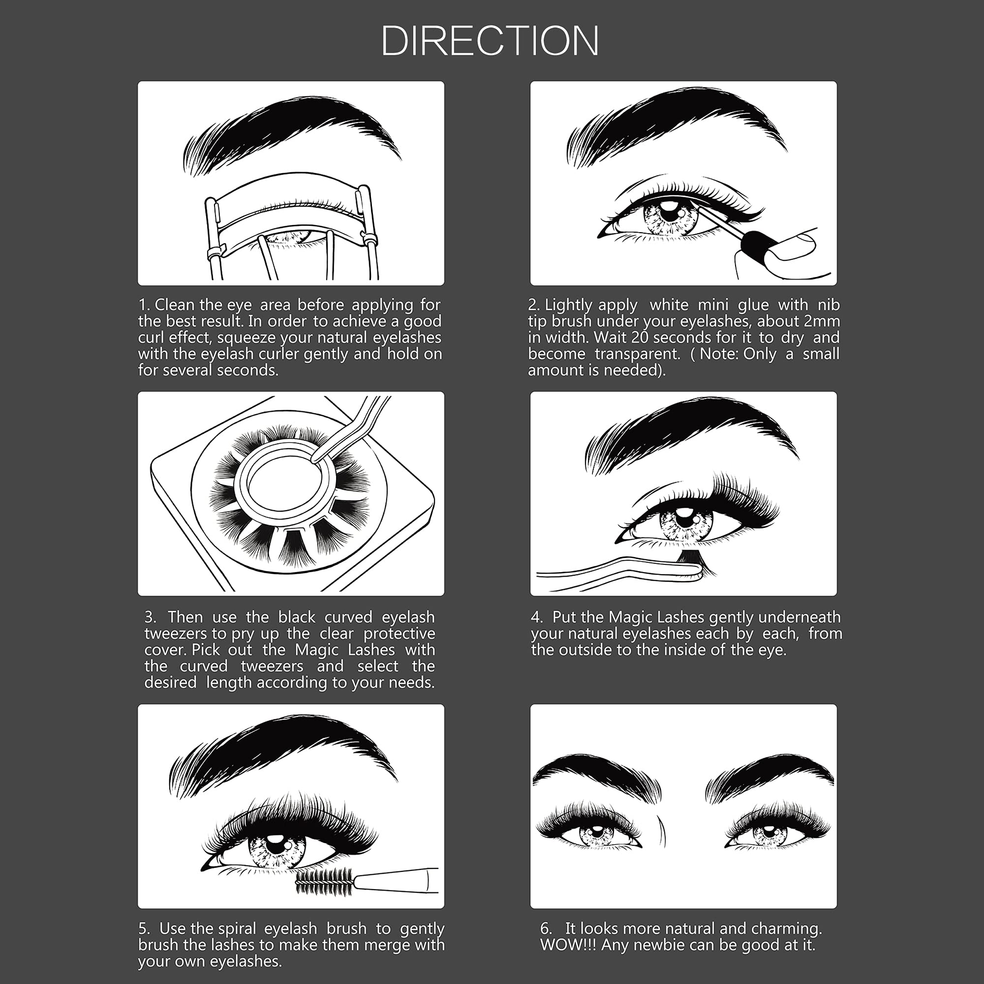 EASITENSION DIY Eyelash Extension, 3D Effect Glue Bonded Band Cluster Lashes Individual Lash Clusters Volume Lashes Set, At Home Eyelash Extension, C curl Lashes Pack 12mm,14mm (KIT)