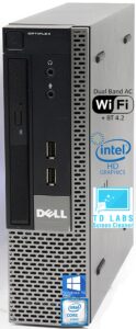 dell optiplex 7010 usff desktop computer with intel i5-3470s upto 3.6ghz, hd graphics 2500 4k support, 8gb ram, 1tb ssd, displayport, hdmi, dvd, ac wi-fi, bluetooth - windows 10 pro (renewed)