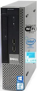 dell optiplex 7010 usff desktop computer with intel i5-3470s upto 3.6ghz, hd graphics 2500 4k support, 8gb ram, 512gb ssd, displayport, hdmi, dvd, ac wi-fi, bluetooth - windows 10 pro (renewed)