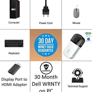 Dell Optiplex 7010 USFF Desktop Computer with Intel i5-3470S Upto 3.6GHz, HD Graphics 2500 4K Support, 8GB RAM, 256GB SSD, DisplayPort, HDMI, DVD, AC Wi-Fi, Bluetooth - Windows 10 Pro (Renewed)