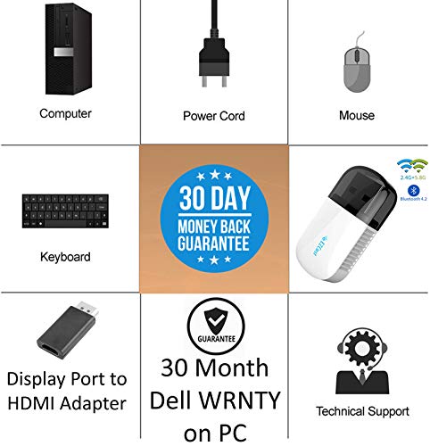 Dell Optiplex 7010 USFF Desktop Computer with Intel i5-3470S Upto 3.6GHz, HD Graphics 2500 4K Support, 8GB RAM, 256GB SSD, DisplayPort, HDMI, DVD, AC Wi-Fi, Bluetooth - Windows 10 Pro (Renewed)