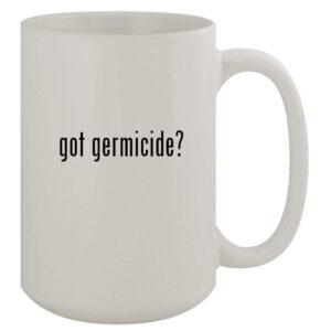 Knick Knack Gifts got germicide? - 15oz Ceramic White Coffee Mug, White