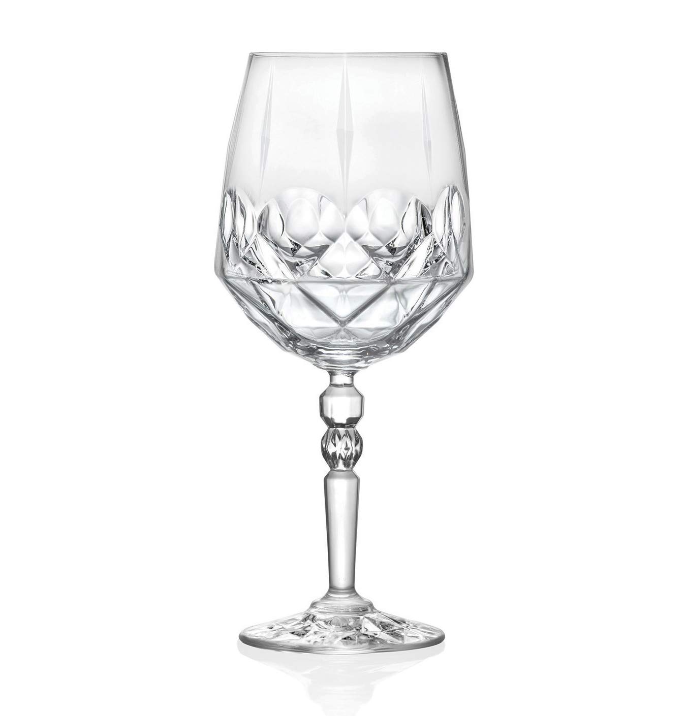 Barski Goblet - Red Wine Glass - Cocktail - Water Glass - Stemmed Glasses - Set of 6 Goblets - Crystal like Glass - 24 oz. Beautifully Designed Made in Europe