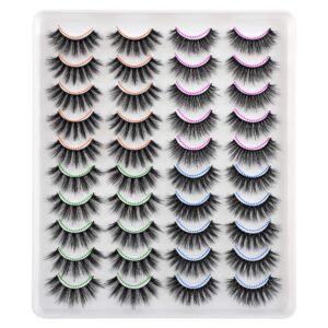 20 pairs lashes wispy eyelashes 4 styles false eyelashes 3d faux mink lashes wholesale bulk natural fake eyelashes dramatic long eyelashes by calphdiar