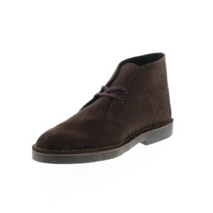 clarks desert boot 2 dark brown suede 10 d (m)