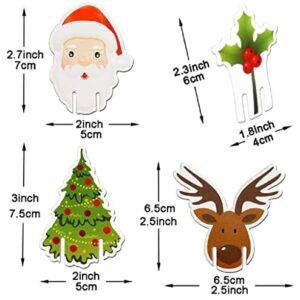 The Crafty Owl Christmas Holidays Santa Reindeers Snowman Wine Glass Markers for Party and Events (Santa's Hat)