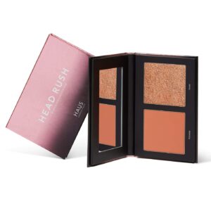 haus laboratories by lady gaga: head rush blush/highlighter duo, pleaser & tease