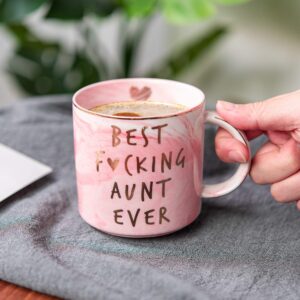 Hendson Aunt Gifts from Niece, Nephew - Best Aunt Ever - Funny Gift for Aunts - BAE Best Aunt Ever Gifts for Birthday - Great Auntie Gifts - Cute Favorite Aunt Mug, Ceramic 11.5oz Coffee Cup